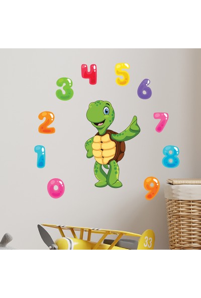 Dizayn All Kaplumbağa Sayıları Öğreniyorum Çocuk Odası Duvar Sticker