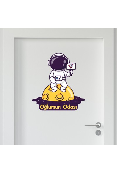 Dizayn All Oğlumun Odası Kapı Süsü Çocuk Odası Sticker