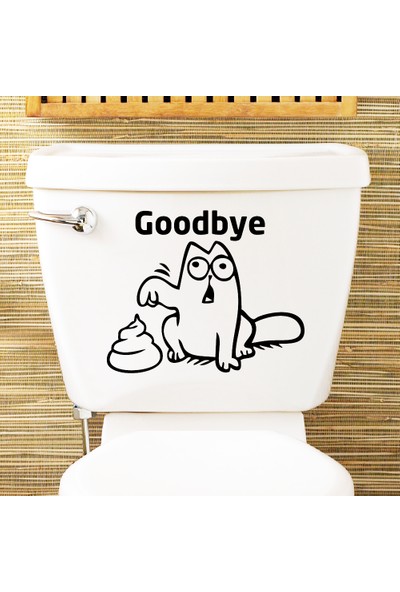 Dizayn All Goodbye Kedi Wc Tuvalet Klozet Sticker Dizayn All Goodbye Kedi Wc Tuvalet Klozet Sticker