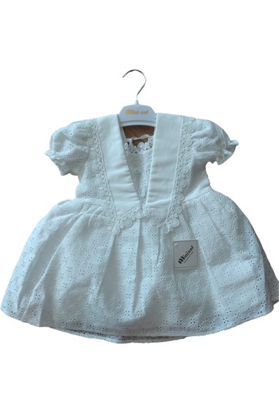 Mininaf Kurdele Detaylı Kız Bebek-Çocuk Dantel Elbise