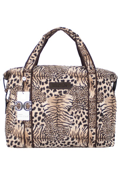 Case Club Leopar Desen Plaj Çantası Su Geçirmez Kumaş Tote Çanta Case Club Leopar Desen Plaj Çantası Su Geçirmez Kumaş Tote Çanta