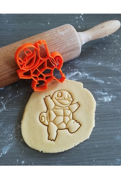 Squirtle Pokemon Kurabiye Kalıbı ve Hamur Şekillendirici