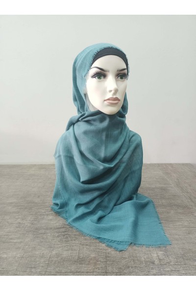 Düz Turkuaz Renk Kadın Eşarp