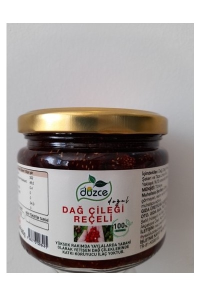 Yeşil Düzce Dağ Çileği Reçeli Odun Ateşinde 365 gr