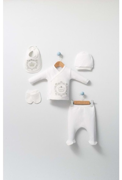 By Bubbles Erkek Bebek 5li Zıbın Kral Taçlı - By Bubbles - Hastane Çıkış - Beyaz - Yenidoğan By Bubbles Erkek Bebek 5li Zıbın Kral Taçlı - By Bubbles - Hastane Çıkış - Beyaz - Yenidoğan