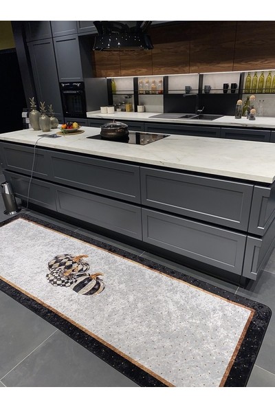 Brillant Lucio Balkabağı Desen Lateks Taban Mutfak Halısı