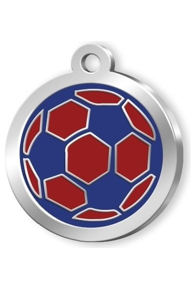 Mineli Seri Futbol Topu Desenli Künye Bordo Mavi Mineli Seri Futbol Topu Desenli Künye Bordo Mavi