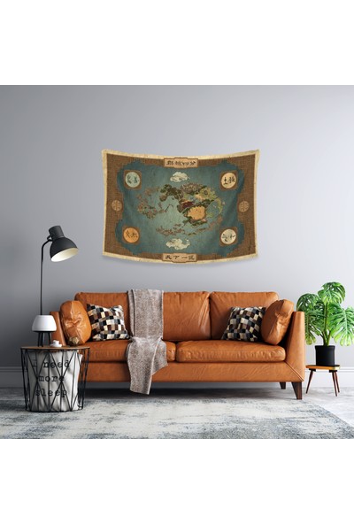 Chowa Design Avatar The Last Aırbender Map Leke Tutmaz Kadife Dokulu Raşel Kumaş Duvar Örtüsü 130X90 Duvar Halısı Chowa Design Avatar The Last Aırbender Map Leke Tutmaz Kadife Dokulu Raşel Kumaş Duvar Örtüsü 130X90 Duvar Halısı
