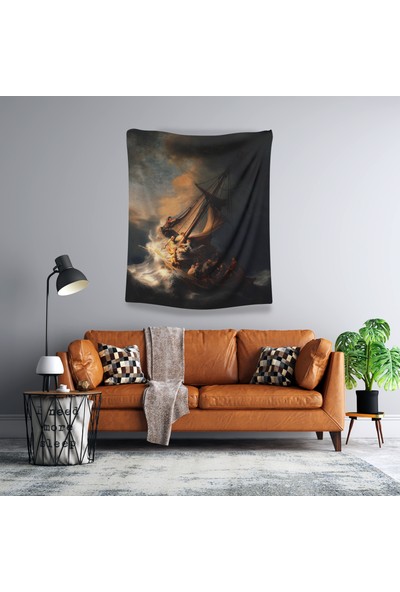 Chowa Design Storm On The Sea Of Galilee Leke Tutmaz Kadife Dokulu Raşel Kumaş Duvar Örtüsü 130X90 Duvar Halısı Chowa Design Storm On The Sea Of Galilee Leke Tutmaz Kadife Dokulu Raşel Kumaş Duvar Örtüsü 130X90 Duvar Halısı