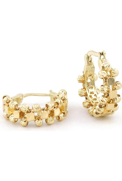 Altınkaynak 14 Ayar Halka Altın Küpe