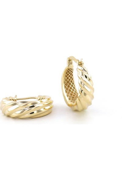 Altınkaynak 14 Ayar Halka Altın Küpe