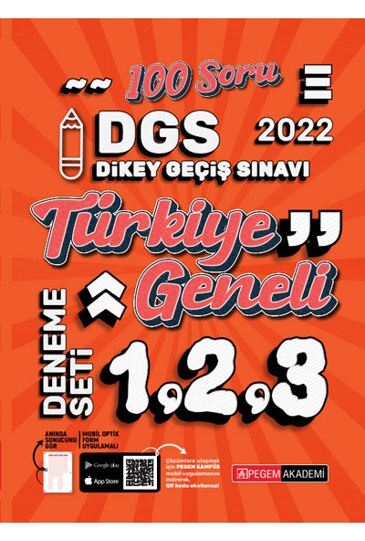 Pegem Akademi Yayıncılık 2022 DGS 1-2-3 (3'lü Deneme)