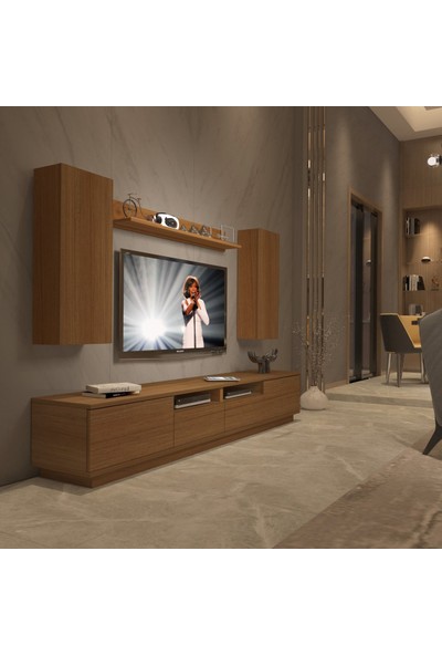 Decoraktiv Trendstyle 5220DS Slm Tv Ünitesi Tv Sehpası Naturel Ceviz Decoraktiv Trendstyle 5220DS Slm Tv Ünitesi Tv Sehpası Naturel Ceviz