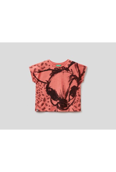 Benetton Disney Grafik Baskılı Tshirt