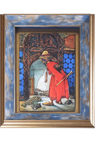 Nusnus Osman Hamdi Bey Kaplumbağa Terbiyecisi 2 Boyutlu Ahşap Tablo Nusnus Osman Hamdi Bey Kaplumbağa Terbiyecisi 2 Boyutlu Ahşap Tablo