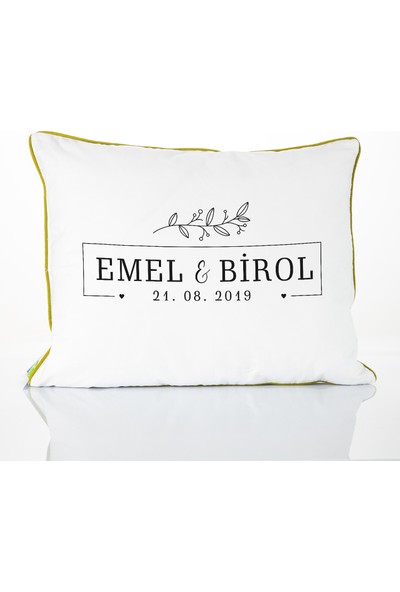 Hediye Sepeti Sevgiliye Yıldönümü Hediyesi Isim Yazılı Baskılı Yastık