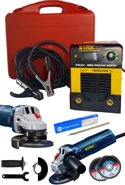 Staxx Power Ultrapower Çift Kartlı Ekranlı Invertör Kaynak Makinesi 201 Amper + Taşlama Hediyeli 2 Yıl Garanti Staxx Power Ultrapower Çift Kartlı Ekranlı Invertör Kaynak Makinesi 201 Amper + Taşlama Hediyeli 2 Yıl Garanti