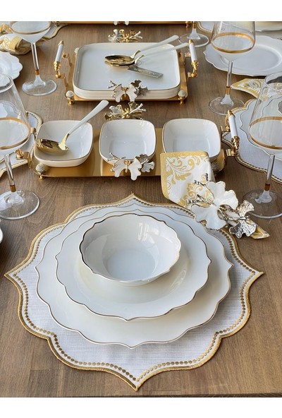 Rossev Yemek Takımı Perla 55 Parça 6 Kişilik