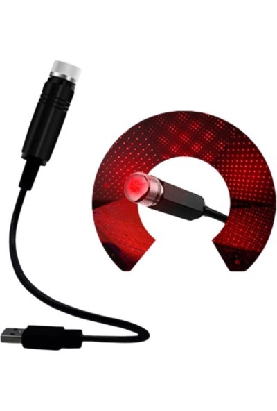 Strongart Araç Içi USB Li Aydınlatma Lazer Işık