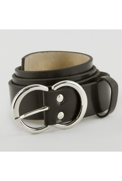 Strongart Çift Yuvarlak Tokalı Kemer 3 cm