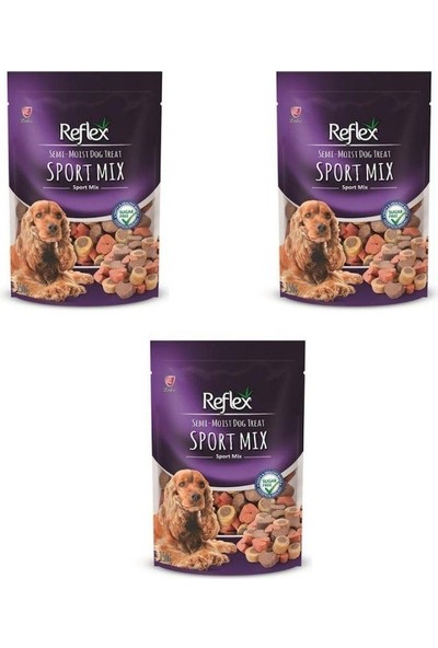 Reflex Semi-Moist Sport Mix Köpek Ödülü 150 gr x 3 Adet Reflex Semi-Moist Sport Mix Köpek Ödülü 150 gr x 3 Adet