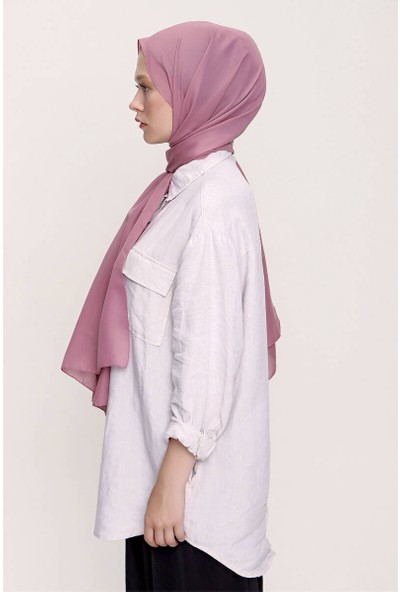 Miray Düz Soft Şal Gül Kurusu