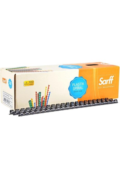 10 mm.SİYAH Delux Plastik Spiral Kutu (100ADET) 10 mm.SİYAH Delux Plastik Spiral Kutu (100ADET)