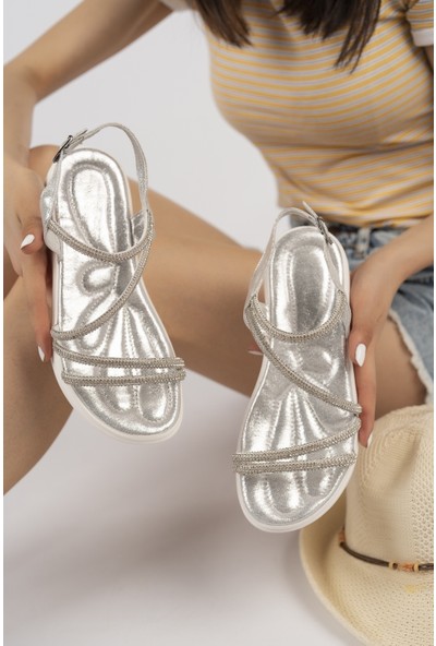 Mcdark Kadın Metal Peri Sandalet
