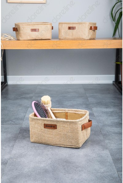 Doreline Doretex Midi Short Elite Dikdörtgen Jüt Kısa Sepet 24X17X11 Doreline Doretex Midi Short Elite Dikdörtgen Jüt Kısa Sepet 24X17X11