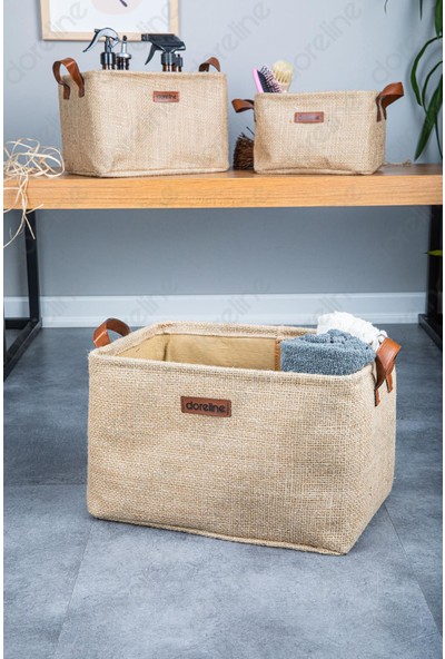 Doreline Doretex Elite Dikdörtgen Jüt Sepet Set 3 Boy Doreline Doretex Elite Dikdörtgen Jüt Sepet Set 3 Boy