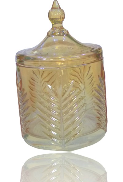 Tekbir Renkli Cam Şekerlik Lokumluk Sunum Kasesi Gold Tekbir Renkli Cam Şekerlik Lokumluk Sunum Kasesi Gold