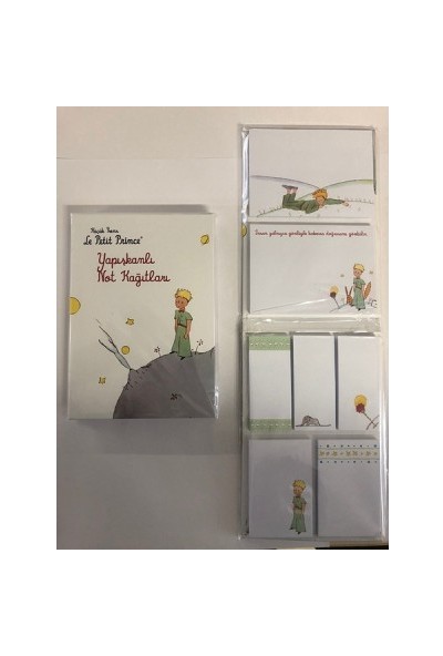 Küçük Prens Yapışkanlı Not Kağıdı Sert Kapak Beyaz Küçük Prens Yapışkanlı Not Kağıdı Sert Kapak Beyaz