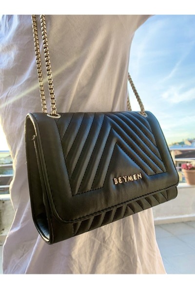 Pırıltı Bymen Zincir Askılı Kol Çantası