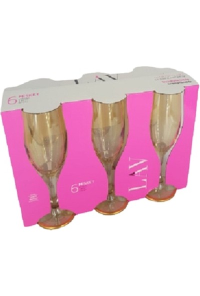 Lav Kadeh Bardak Misket Lüster Mat Altın 6'lı