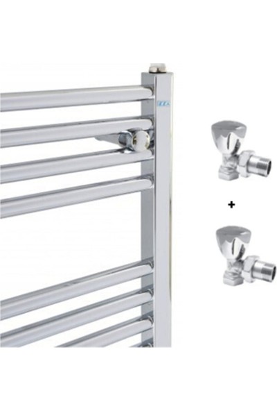 Eca 50/70 Düz Krom Havlupan ve 2 Adet Krom Havlupan Vanası Eca 50/70 Düz Krom Havlupan ve 2 Adet Krom Havlupan Vanası