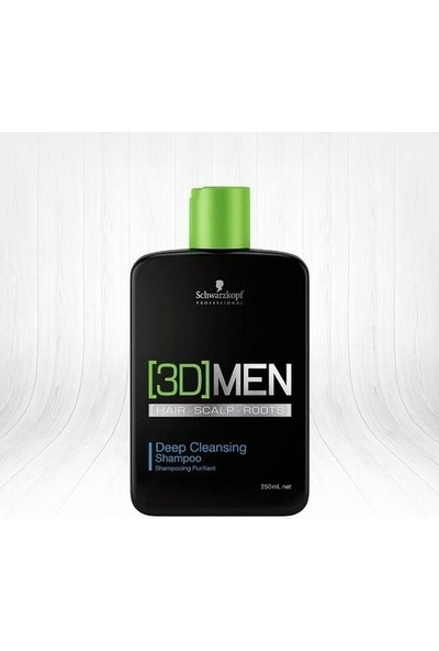 Schwarzkopf Professional 3D Men Deep Cleansing Şampuan 250 ml Schwarzkopf Professional 3D Men Deep Cleansing Şampuan 250 ml
