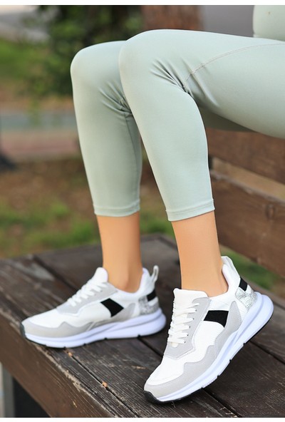 Shoecide Beyaz Süet Bağcıklı Spor Ayakkabı Shoecide Beyaz Süet Bağcıklı Spor Ayakkabı
