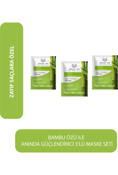 Ashley Joy Saç Maskesi Güçlendirici&dolgunlaştırıcı 30 ml Set Ashley Joy Saç Maskesi Güçlendirici&dolgunlaştırıcı 30 ml Set
