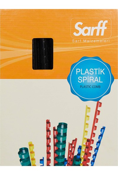 16 mm Siyah Delux Plastik Spiral Kutu (100ADET) 16 mm Siyah Delux Plastik Spiral Kutu (100ADET)