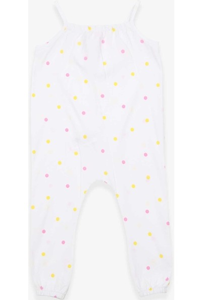 Breeze Kız Çocuk Tulum Renkli Puantiye Desenli Beyaz Modi (4-9 Yaş) Breeze Kız Çocuk Tulum Renkli Puantiye Desenli Beyaz Modi (4-9 Yaş)