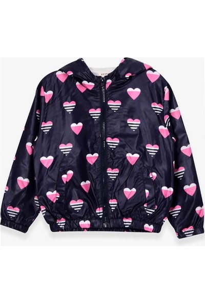 Breeze Kız Çocuk Yağmurluk Kalp Desenli Mor Mood (1-6 Yaş)