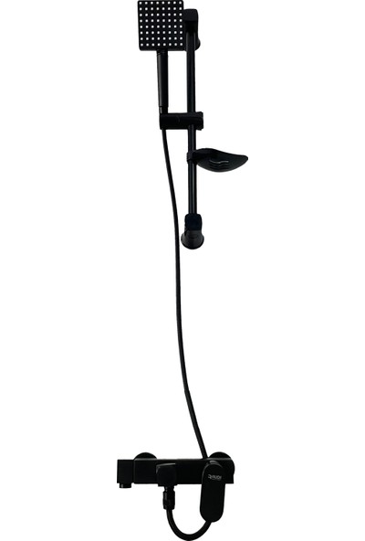 Rudi Siyah Banyo Bataryası ve Siyah Sürgülü Duş Seti - 270B Rudi Siyah Banyo Bataryası ve Siyah Sürgülü Duş Seti - 270B