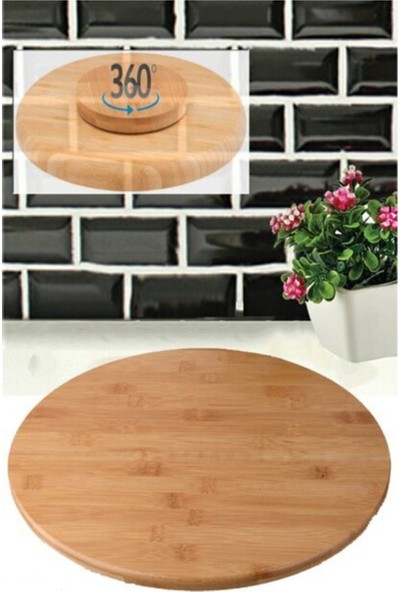 Balsa Bambu Dönmeli Sersis Tabağı 35 x 35 Balsa Bambu Dönmeli Sersis Tabağı 35 x 35
