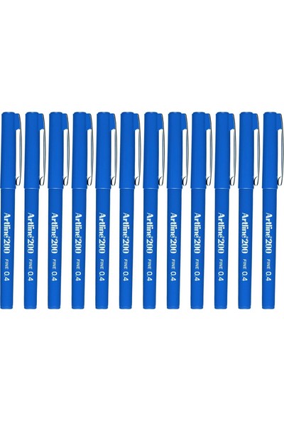 Artline 200 Fineliner 0.4 mm Çizim Kalemi Royal Mavi 12'li Paket Artline 200 Fineliner 0.4 mm Çizim Kalemi Royal Mavi 12'li Paket