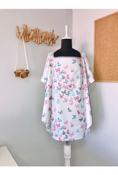 Cey Official Emzirme Önlüğü Kelebekli Desen