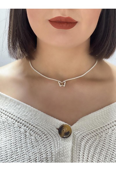İbrahim Çiner Jewelry Kadın 925 Ayar Su Yolu Zirkon Taşlı Gold Kaplama Kelebek Gümüş Kolye İbrahim Çiner Jewelry Kadın 925 Ayar Su Yolu Zirkon Taşlı Gold Kaplama Kelebek Gümüş Kolye