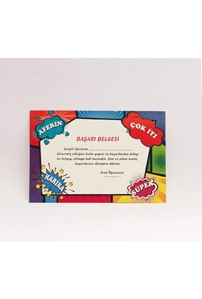 Hediye Panayırı 5 Adet A5 Başarı Belgesi 21 x 14,5 cm Boyutlarında Hediye Panayırı 5 Adet A5 Başarı Belgesi 21 x 14,5 cm Boyutlarında