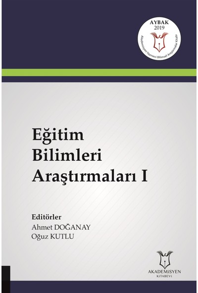 Eğitim Bilimleri Araştırmaları 1 Eğitim Bilimleri Araştırmaları 1