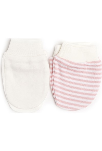 Hello Baby Yenidoğan Çizgili ve Düz Eldiven 2li