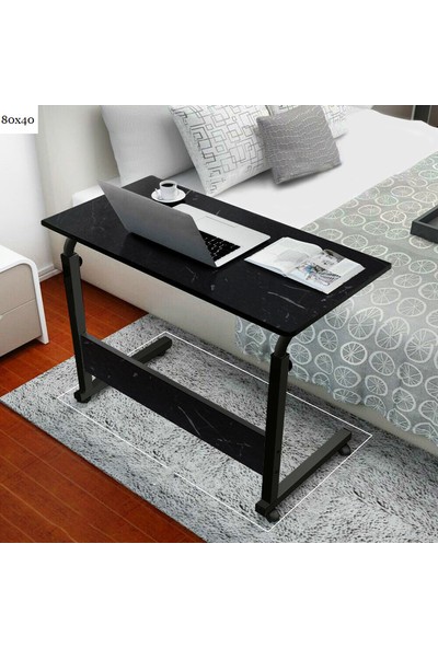 SC Dizayn Yükseklik Ayarlı Çalışma Masası - Mermer 80 x 40 cm